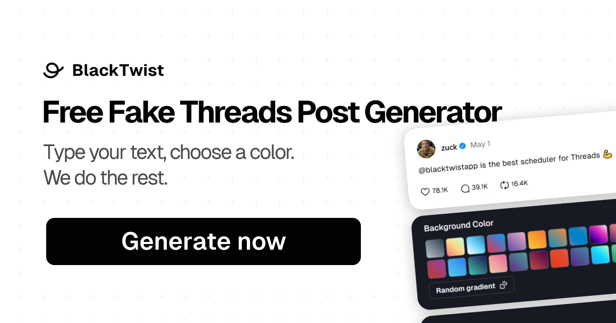 Fake Threads Post Generator: Create Realistic Threads posts